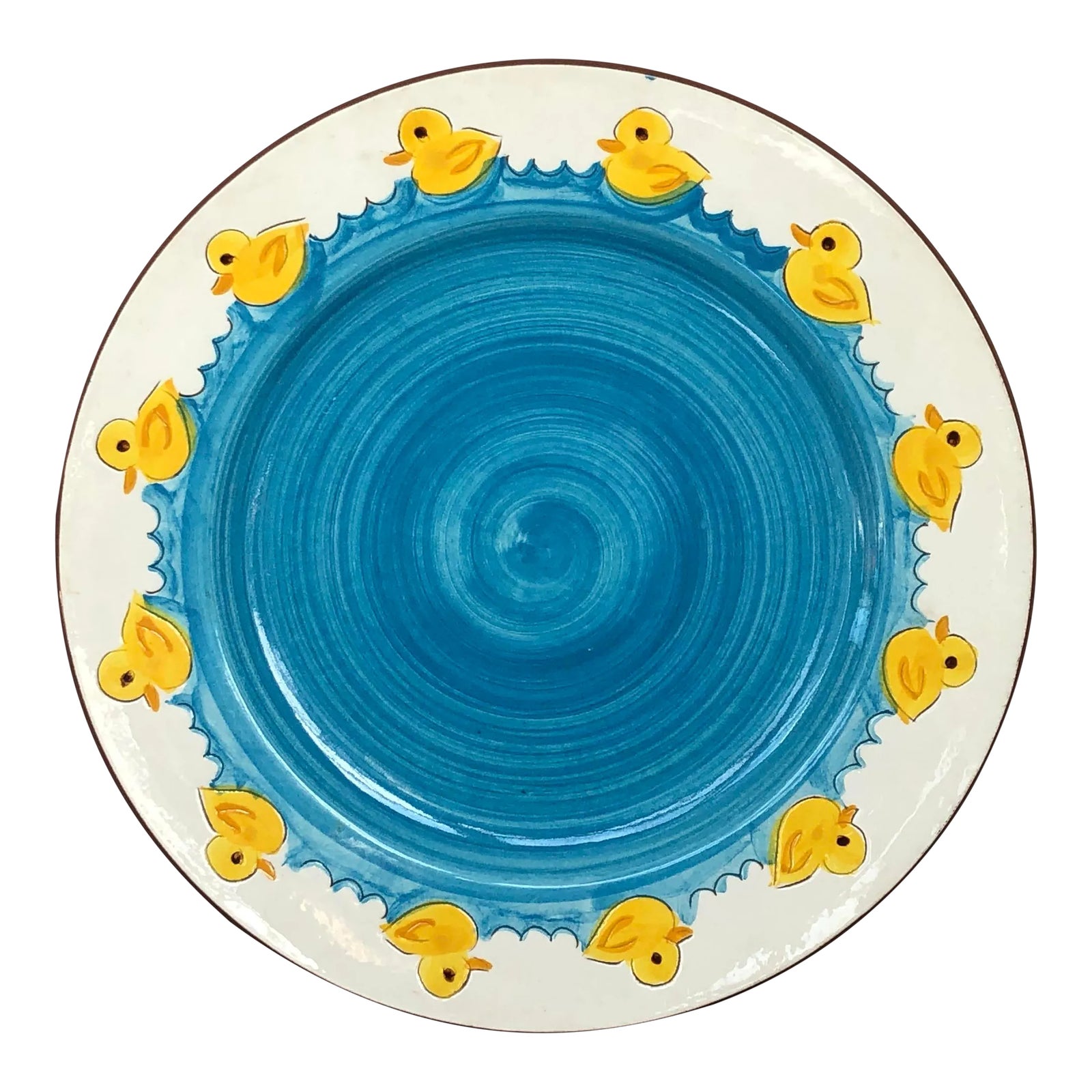Decorative Stangl Pottery Plate With Yellow Ducks | Chairish