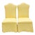 Set of 2 Yellow Custom Upholstered Side/Accent Chairs - a Pair | Chairish
