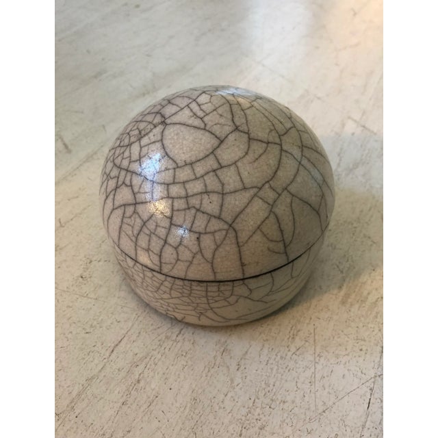 Early 20th Century Vintage, Asian Japanese Raku Ceramic Box | Chairish