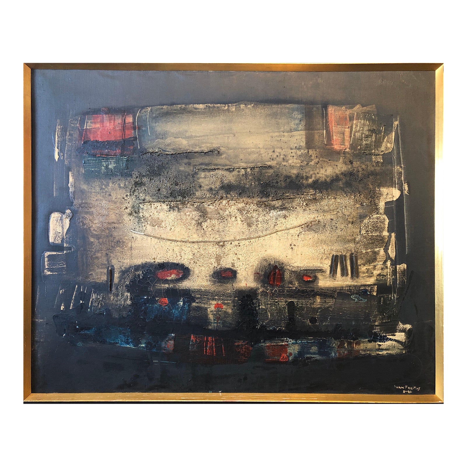 Ivan FreitasBrazilian Modernist Abstract Oil Painting Latin American ...