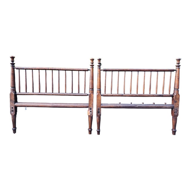 Antique Arts and Crafts Tulip Finial Spindle 3/4 Three Quarter Rope Bed ...