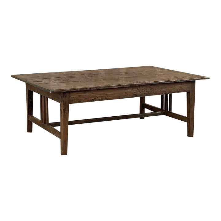 19th Century Arts & Crafts Rustic Chestnut Coffee Table | Chairish