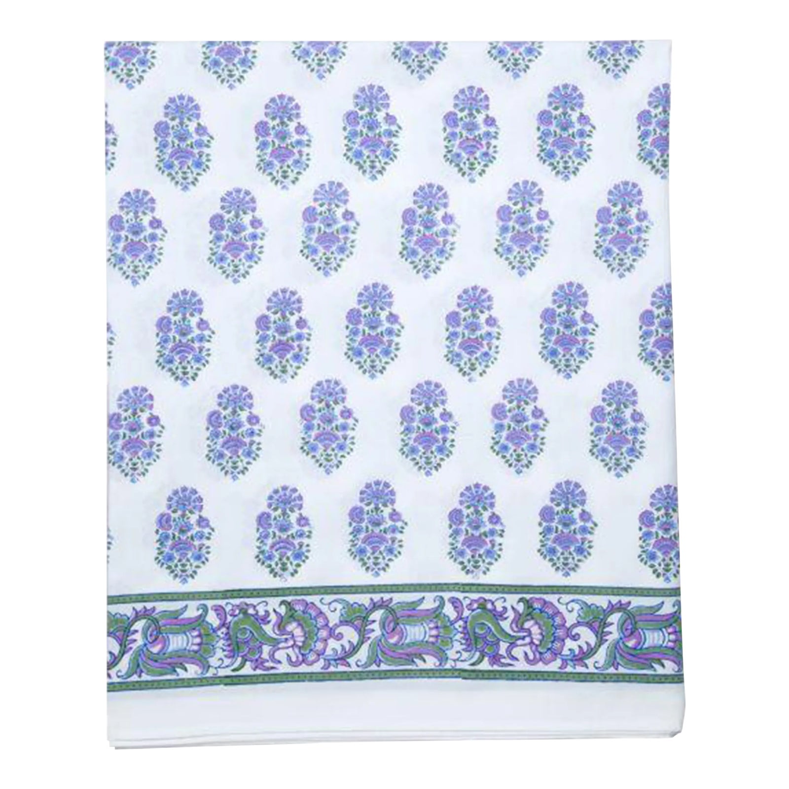Riya Queen Lavender/Blue Fitted Sheet | Chairish