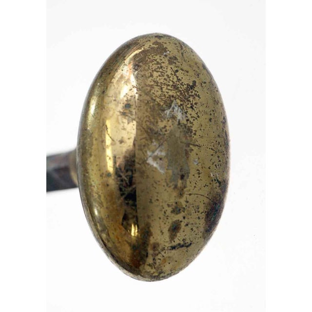 Vintage Sargent & Co. Polished Brass Oval Door Knob Set | Chairish