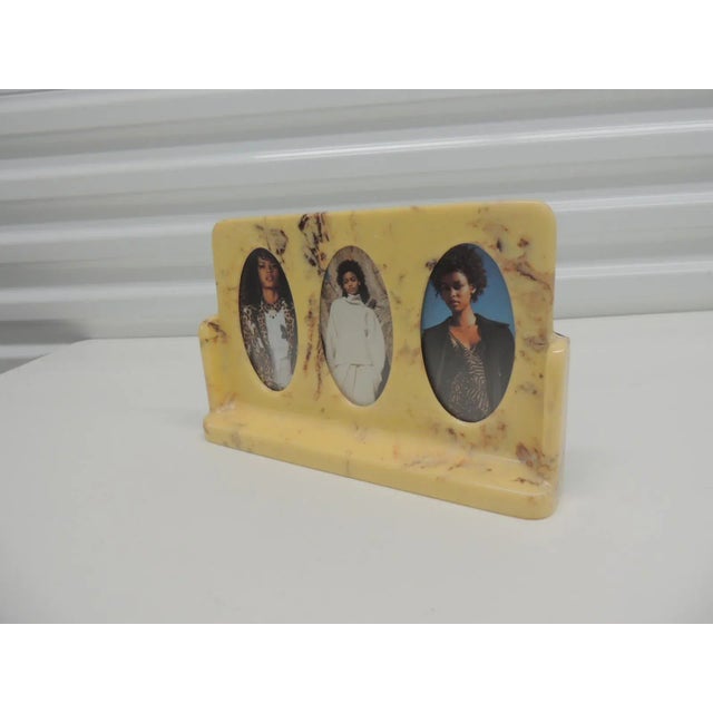 Vintage Art Deco Style Bakelite Picture Triple Picture Frame | Chairish