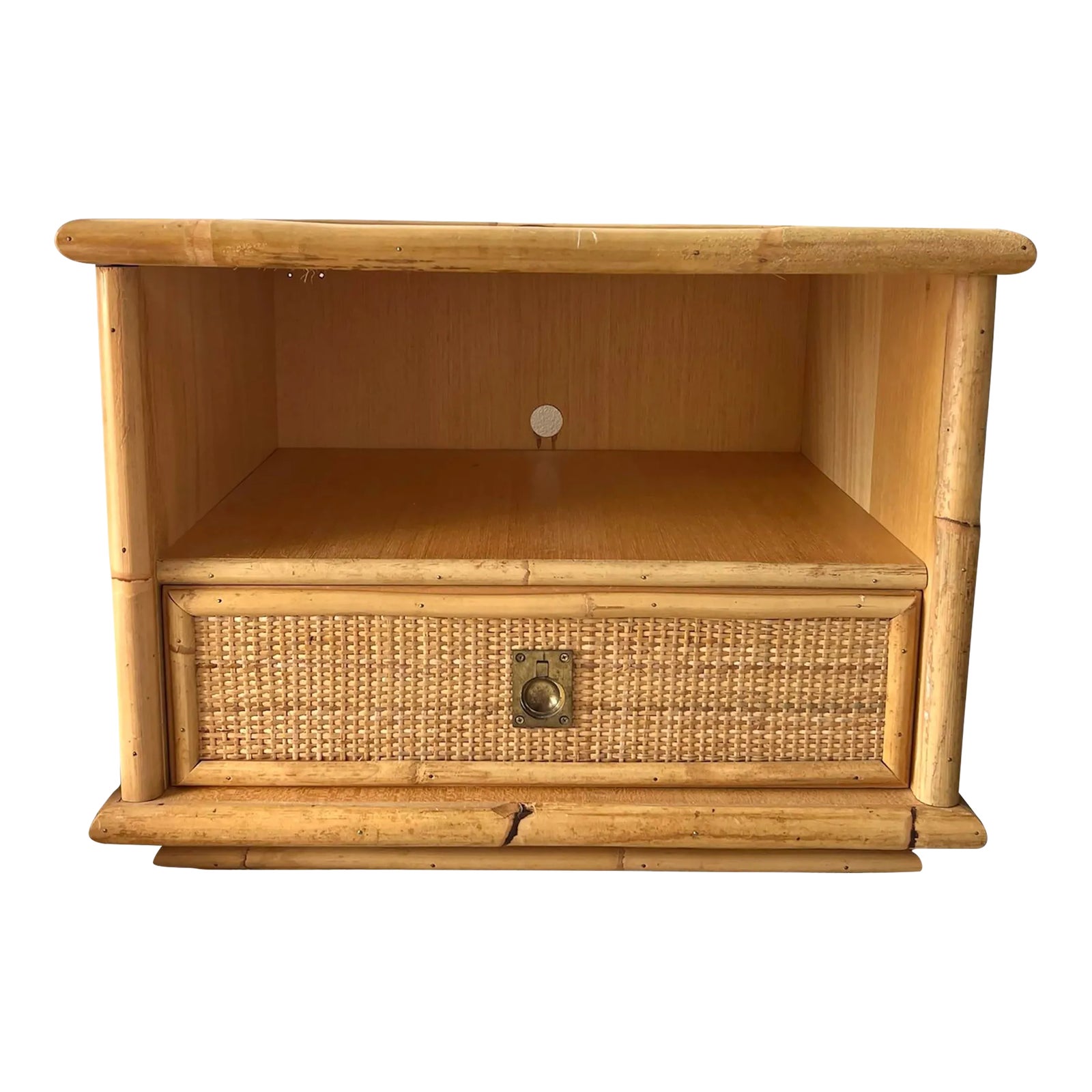 Dal Vera Rattan Night Stand Wicker Weave | Chairish