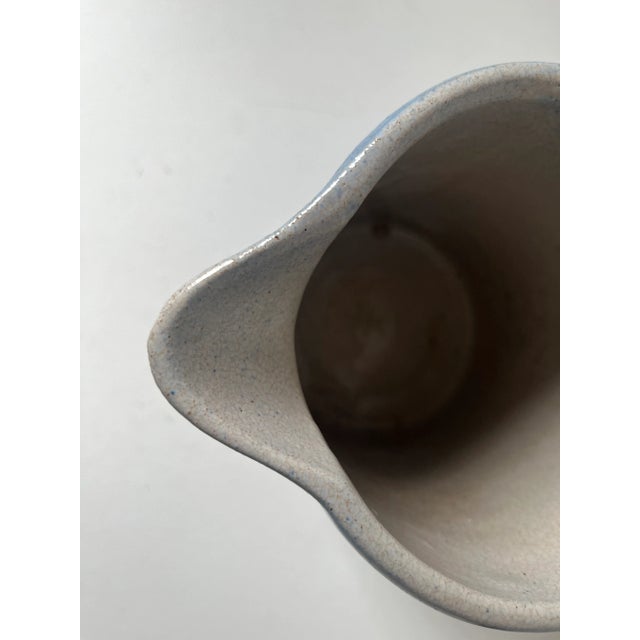 Antique Blue Stoneware Milk Pitcher-Hull Pottery | Chairish
