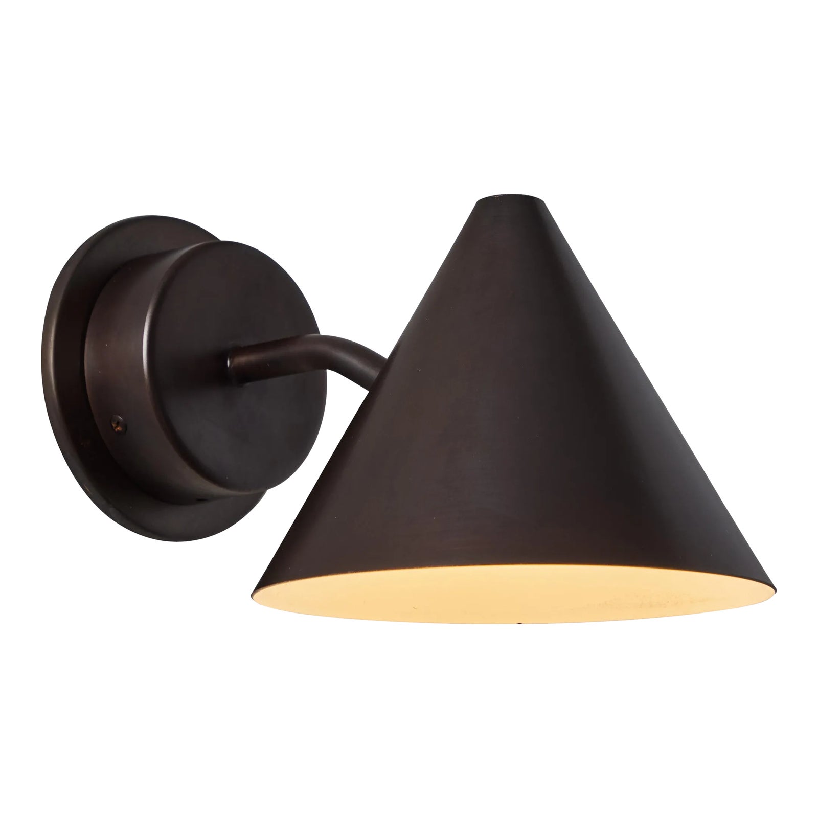 Hans-Agne Jakobsson 'Mini-Tratten' Dark Brown Patinated Outdoor Sconce ...