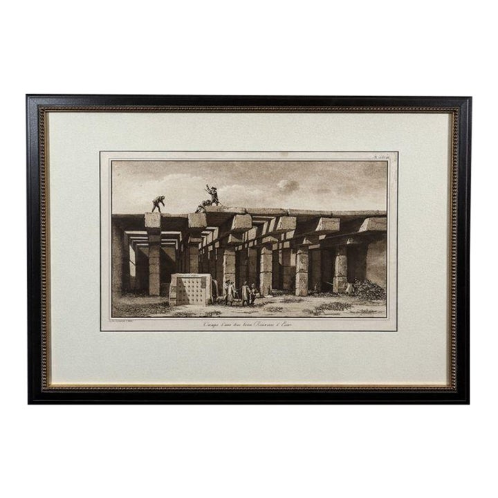 Early 19th Century French Engraving of the Temple of Karnak, Luxor ...