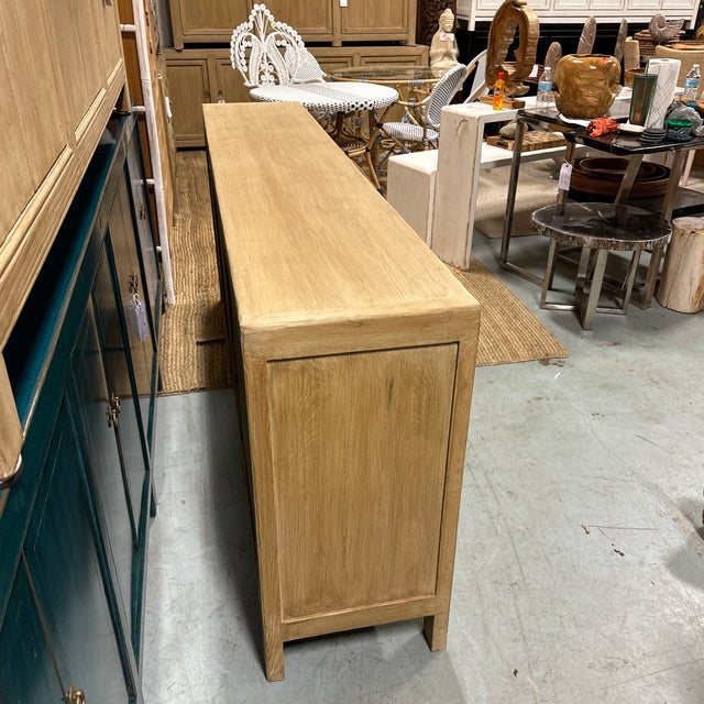 6 Door Natural Lattice Buffet Sideboard | Chairish