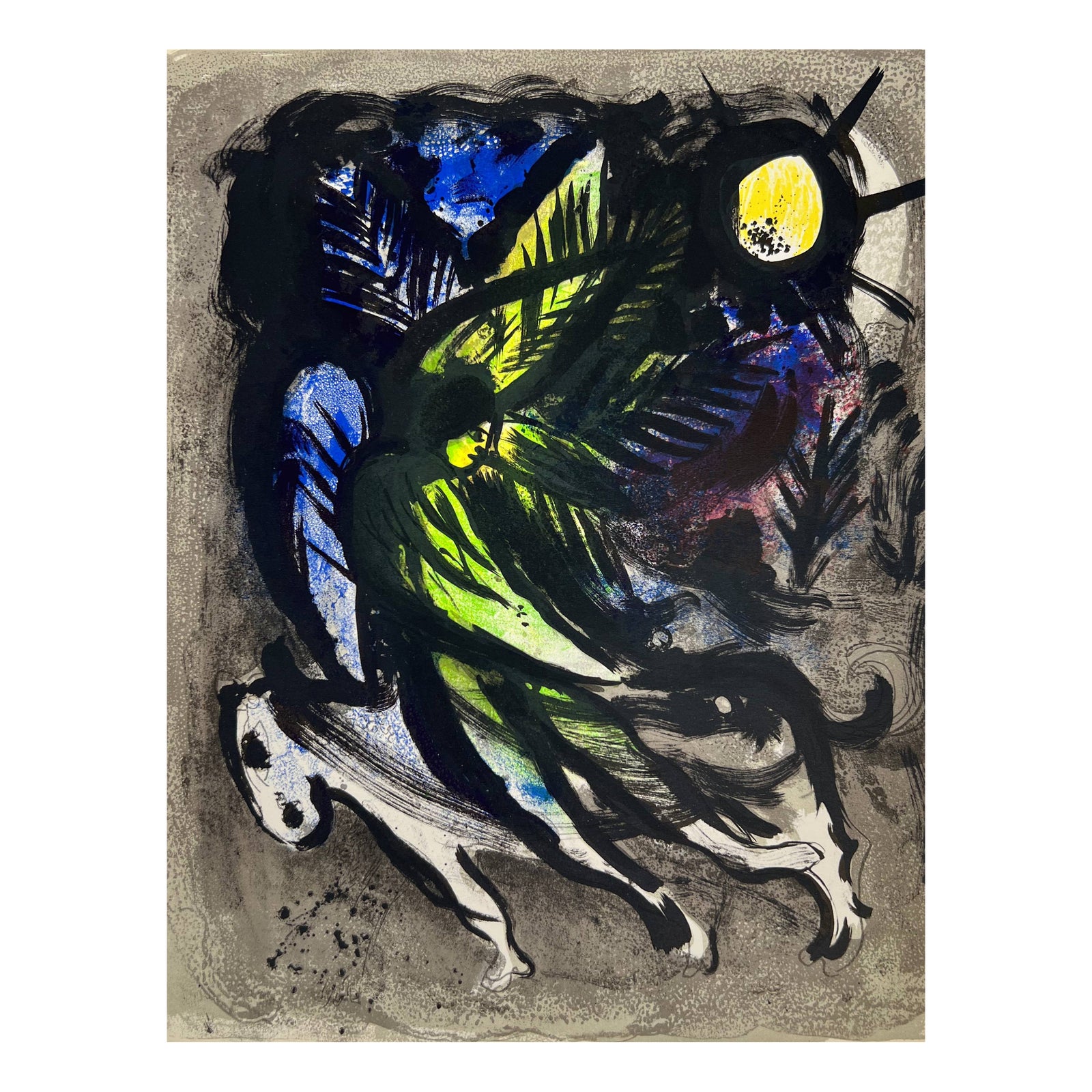 Marc Chagall, The Angel, 1960, Lithograph | Chairish