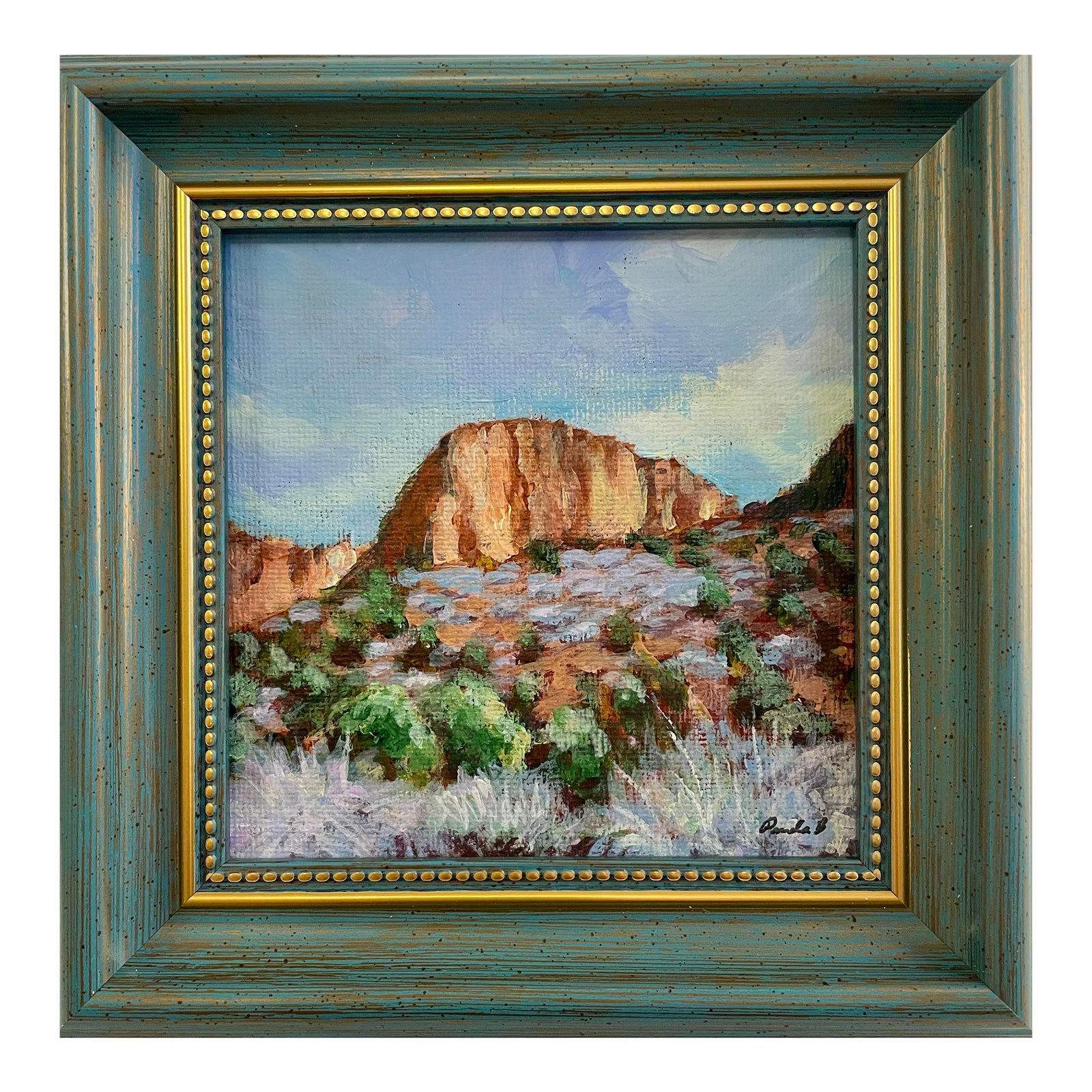 Zion Canyon Landscape Painting – Framed Original Southwest Art | Chairish