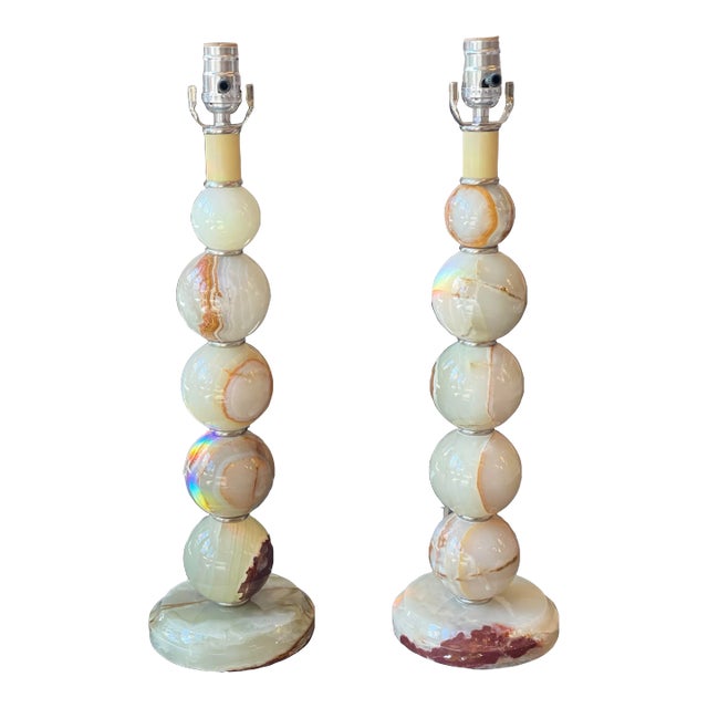 Vintage Agate Lamps - a Pair | Chairish