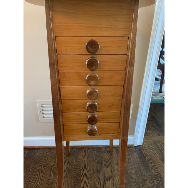 Vintage Butternut Wood Tilt Top Tall Table | Chairish