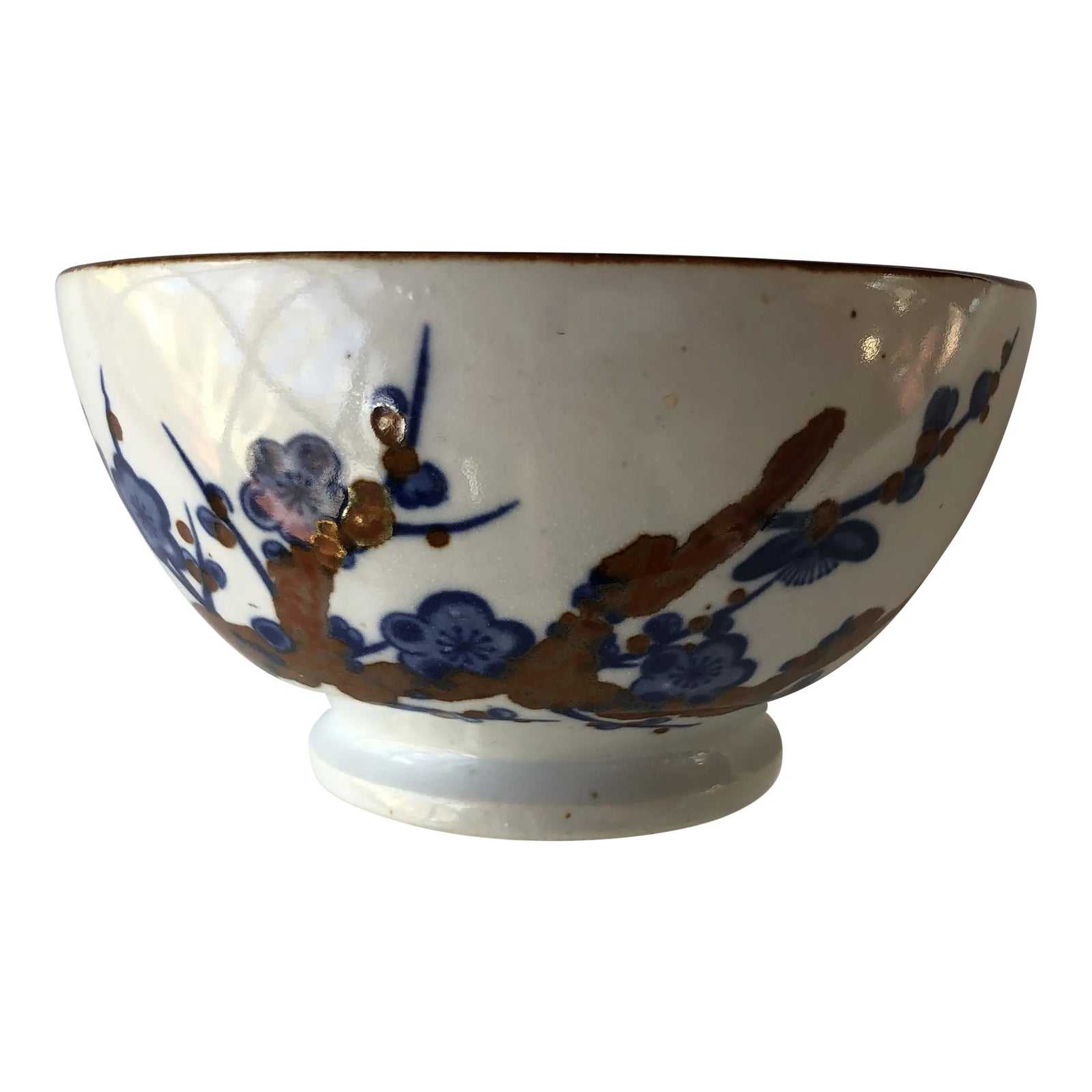 Vintage Blue Crown Hallmark Stoneware Bowl | Chairish