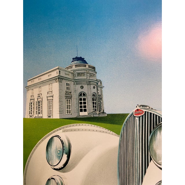 Original Signed Bugatti Atlantic Auto Poster by Razzia | Chairish