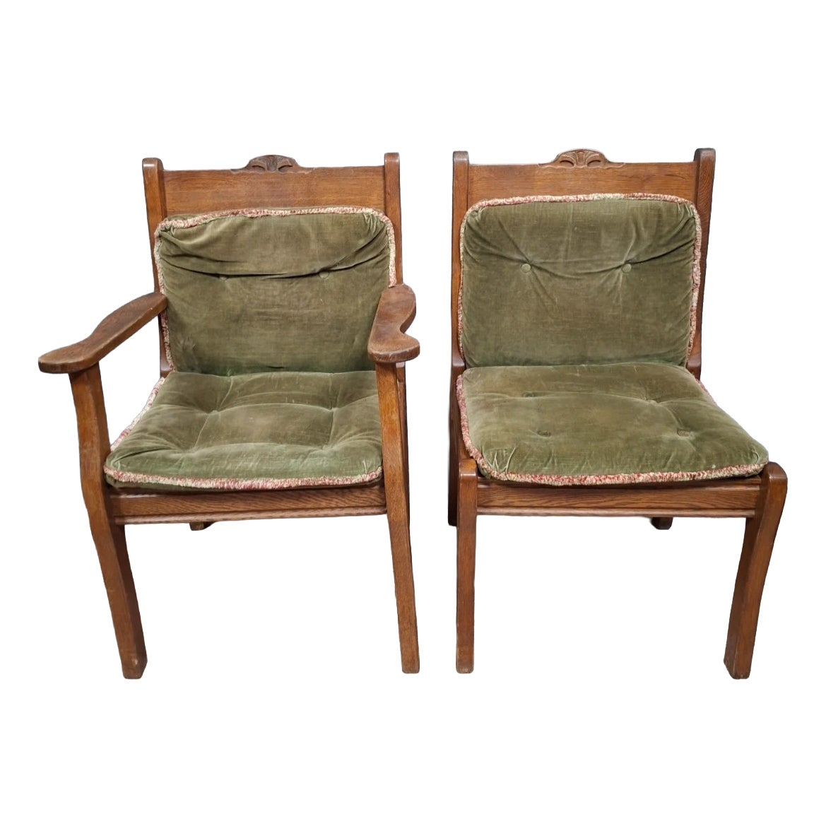 Modernist Scandinavian Armchairs in Oak, 1960s | Chairish