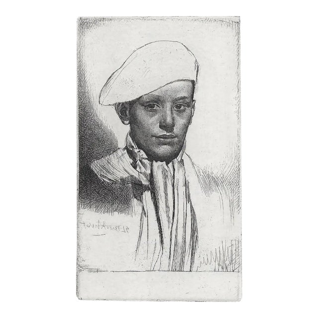 1927 Gerald Brockhurst Cypriano Etching | Chairish