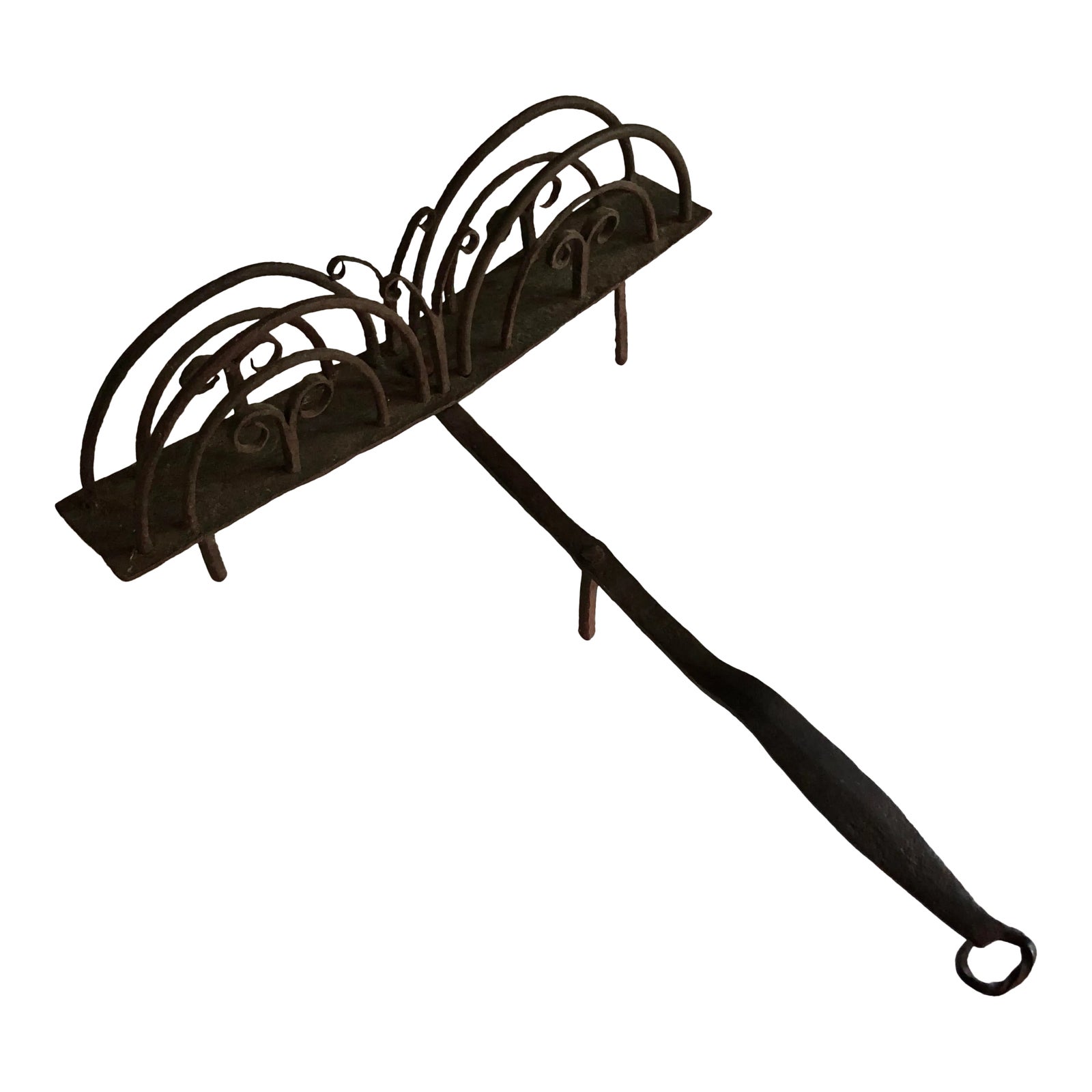 18th Century American Colonial Hand Forged Wrought Iron Rotary Bread ...