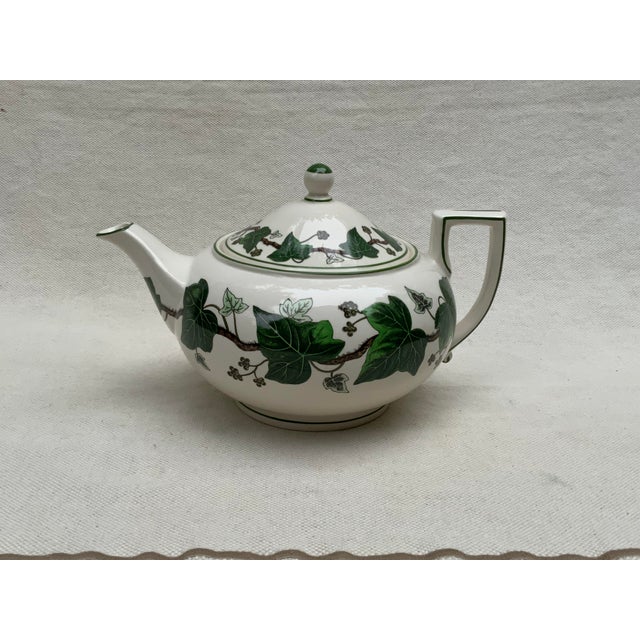 Wedgwood Napoleon Ivy Pattern Tea Pot Large | Chairish