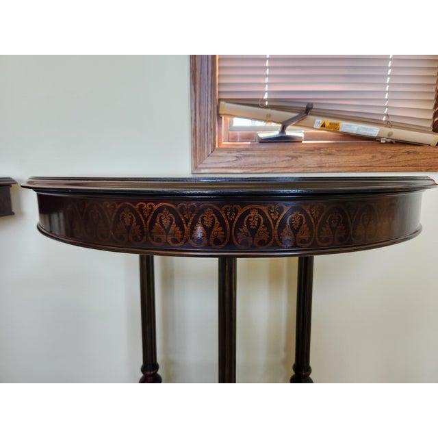 1990s Pair Vintage Half Round Tables (Bombay Co) | Chairish