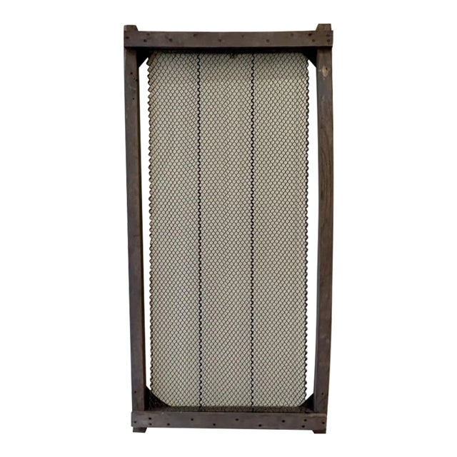 Antique Wood Framed Wire Crib Screen/Springs | Chairish