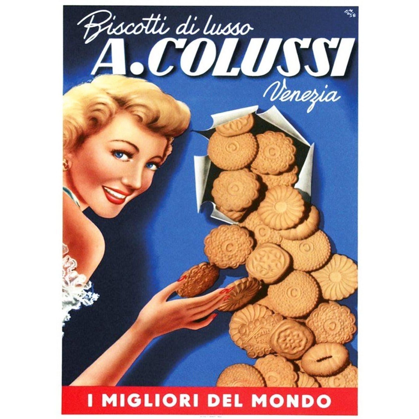 1950 Colussi Biscotti Venezia Poster | Chairish