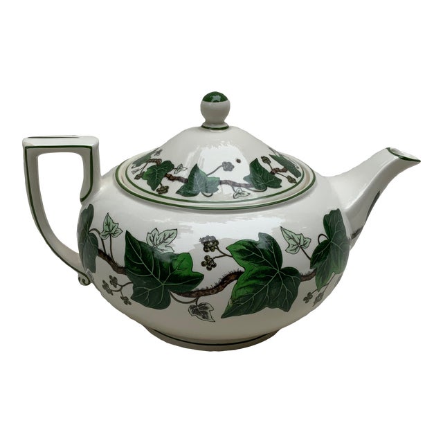 Wedgwood Napoleon Ivy Pattern Tea Pot Large | Chairish