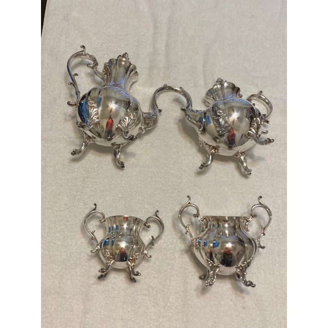 Vintage Reed & Barton Pumpkin Pattern Silverplate Tea Set- 4 Pieces ...