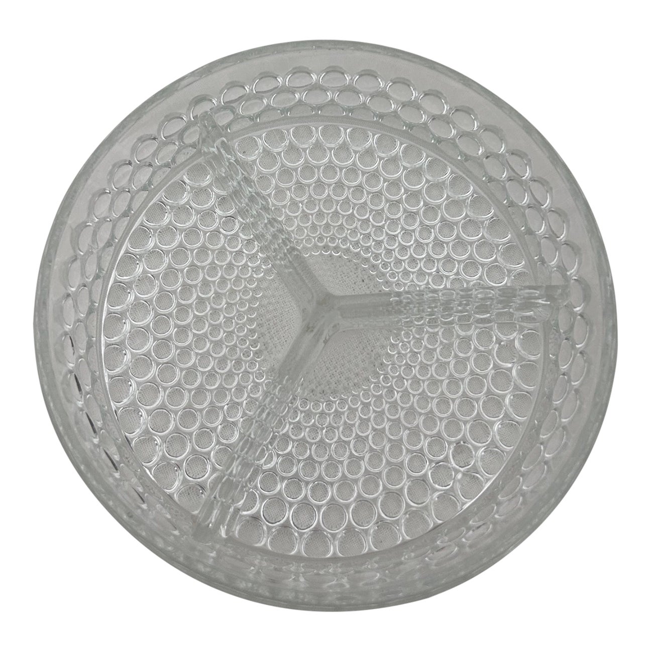 Vintage Clear Glass 3 Partition Bowl | Chairish