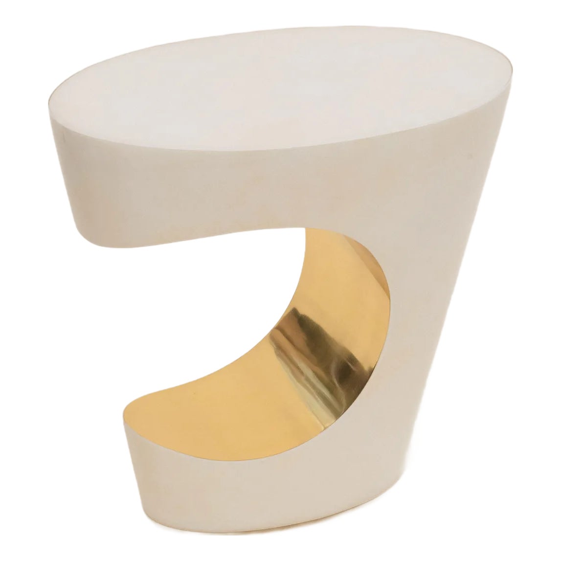 Crescent Parchment Table (natural Parchment) | Chairish