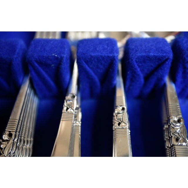 1950s Oneida Community Morning Star Silverplate Silver Set for 8 With ...