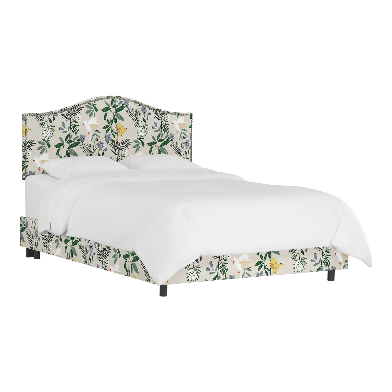 Queen Bed, Belize Chinoiserie Cream | Chairish