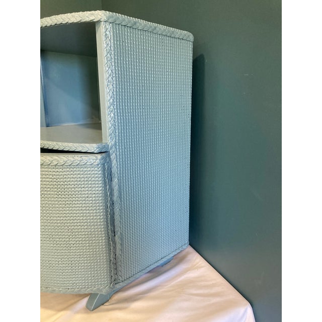 Mid 20th Century Vintage Lloyd Loom Style Sirrom Nightstand Bedside ...