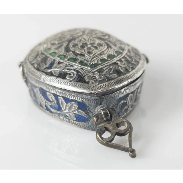 Antique Enameled Silver Middle Eastern Islamic Quran Box | Chairish