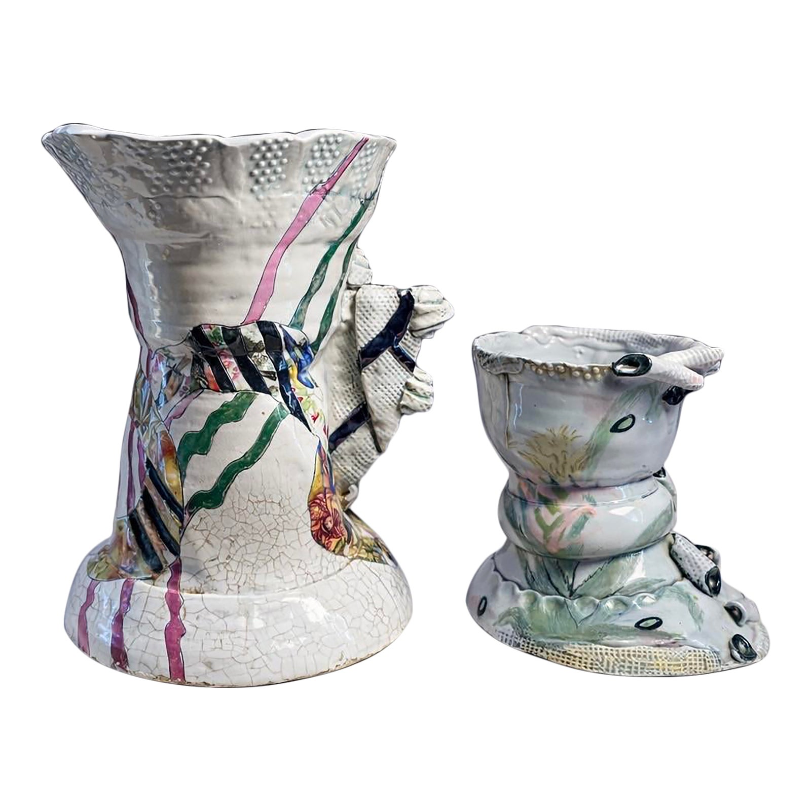 Late 20th Century West Coast Style Post Modern Studio Ceramic Vessels ...