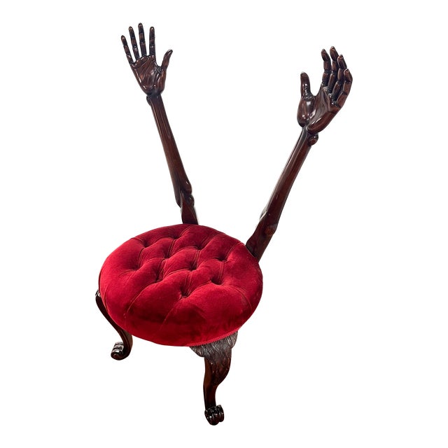1970s Surrealist Hand Chair After a Design by Salvador Dali | Chairish