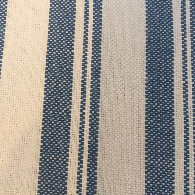 Schumacher “Capri” Striped Blue Fabric | Chairish