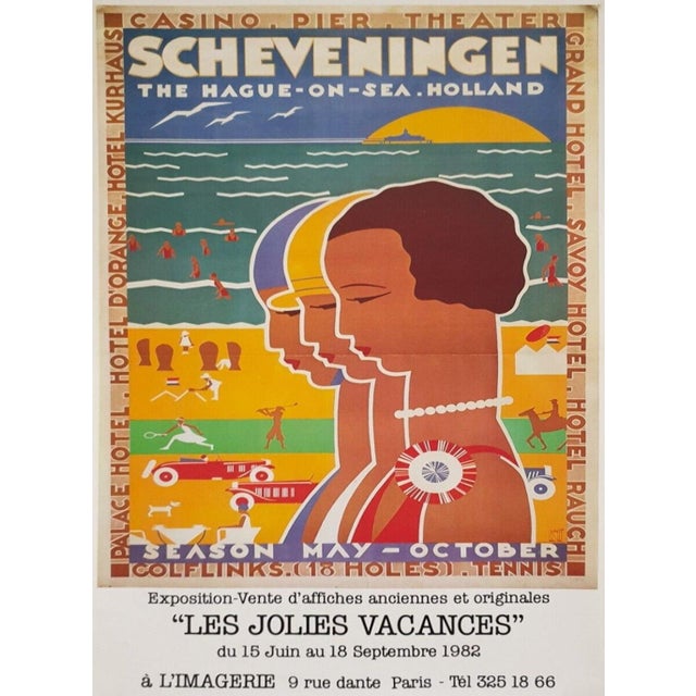 1982 Scheveningen the Hague on Sea Holland Poster | Chairish