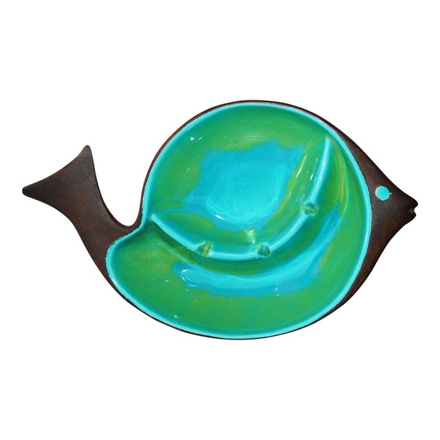 Mid Century Modern Figural Fish Catchall Ashtray | Chairish