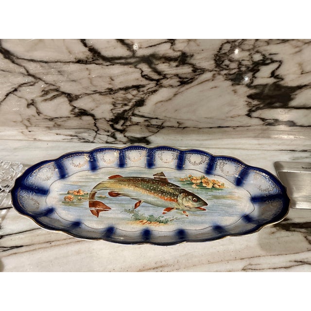 European Oval Large Fish Platter | Chairish