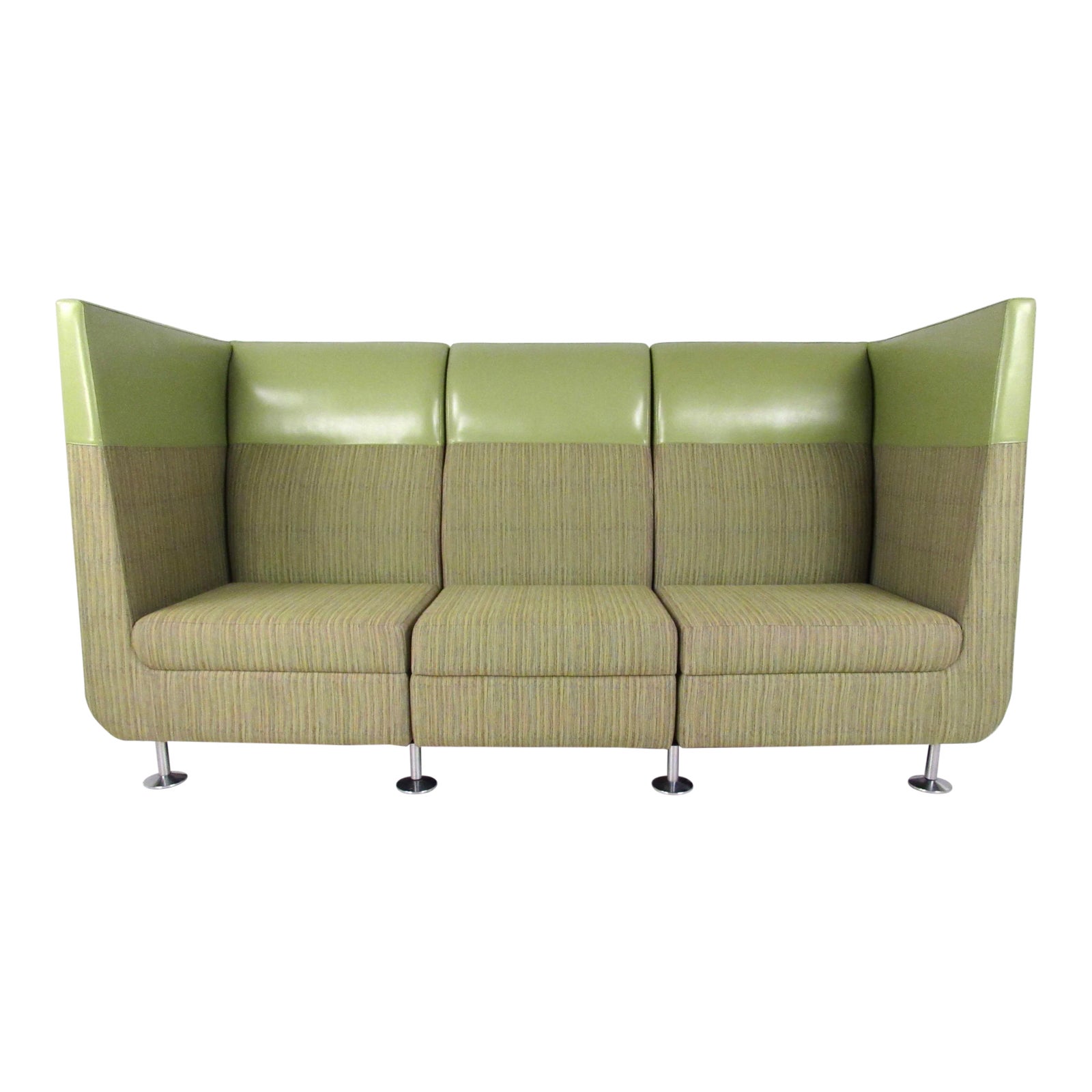 Modern Booth Style Sofa | Chairish