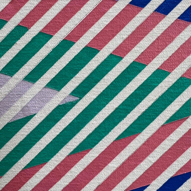 1980's Gabe Silverman Op-Art Acrylic on Canvas | Chairish