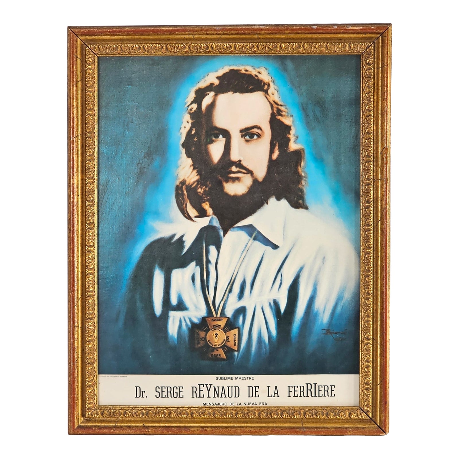 Dr. Serge Reynaud De La Ferriere Portrait Print Framed | Chairish