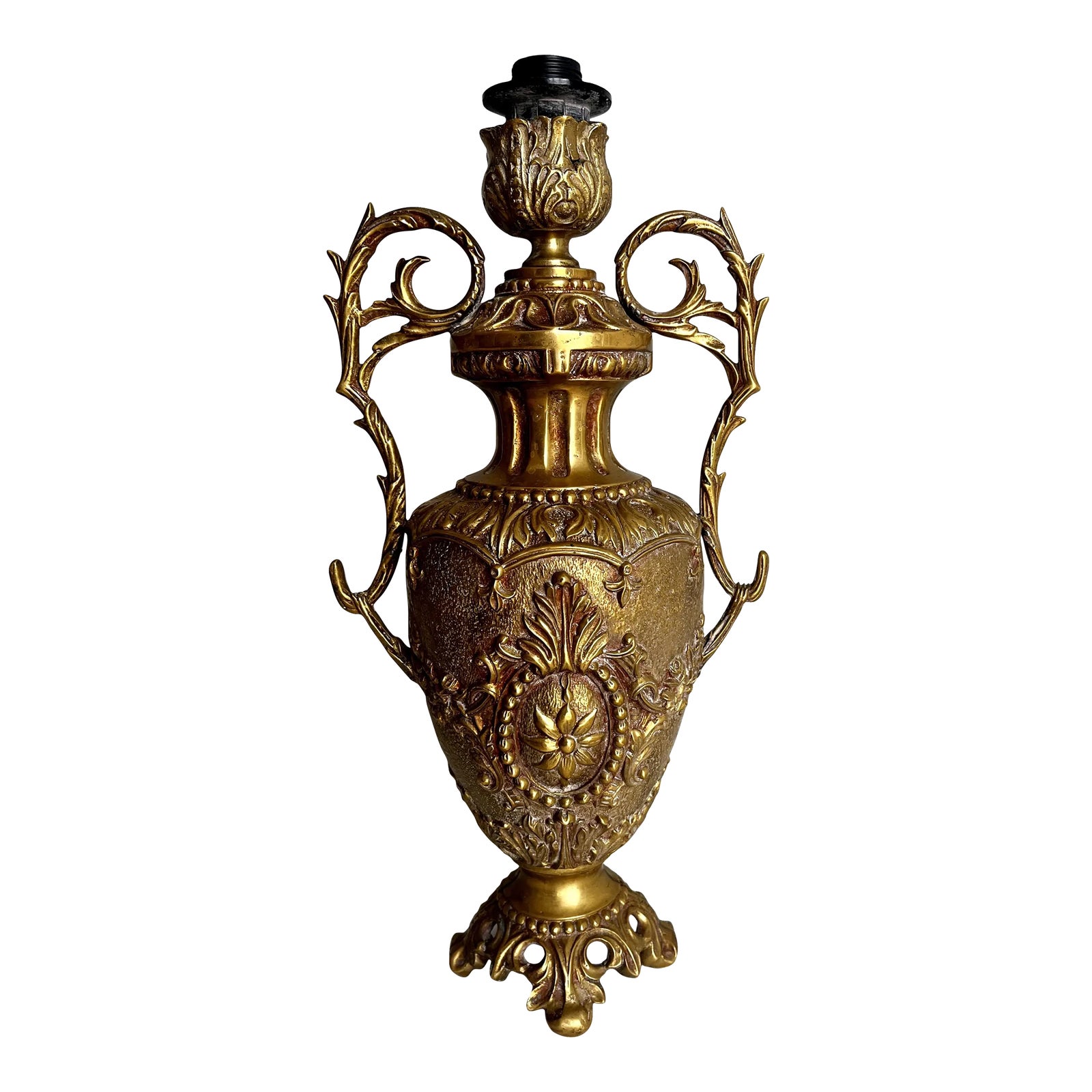 1960s Renaissance Style Lamp in Antique Bronze | Chairish