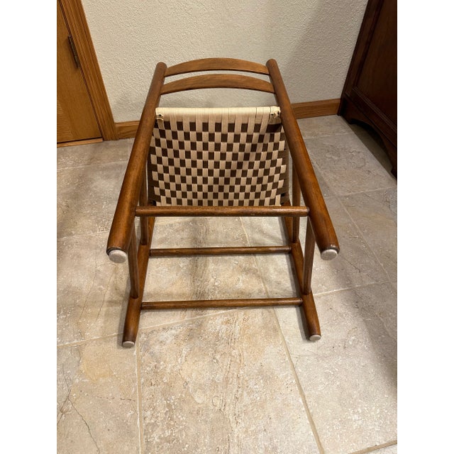 Mid 20th Century Shaker Maple Hardwood Low Back Chair Hand Woven ...