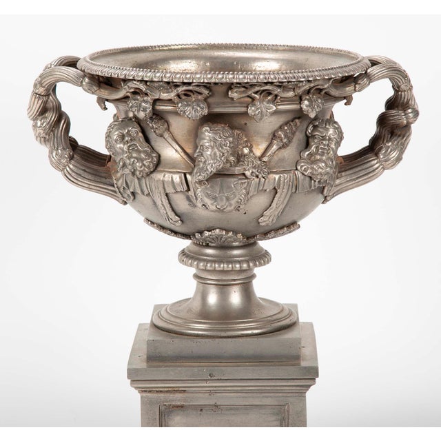 19th Century Polished Steel Warwick Vase | Chairish