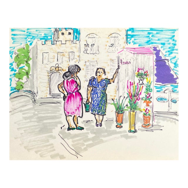 Alexandra Merker Flower Vendors in Rome | Chairish