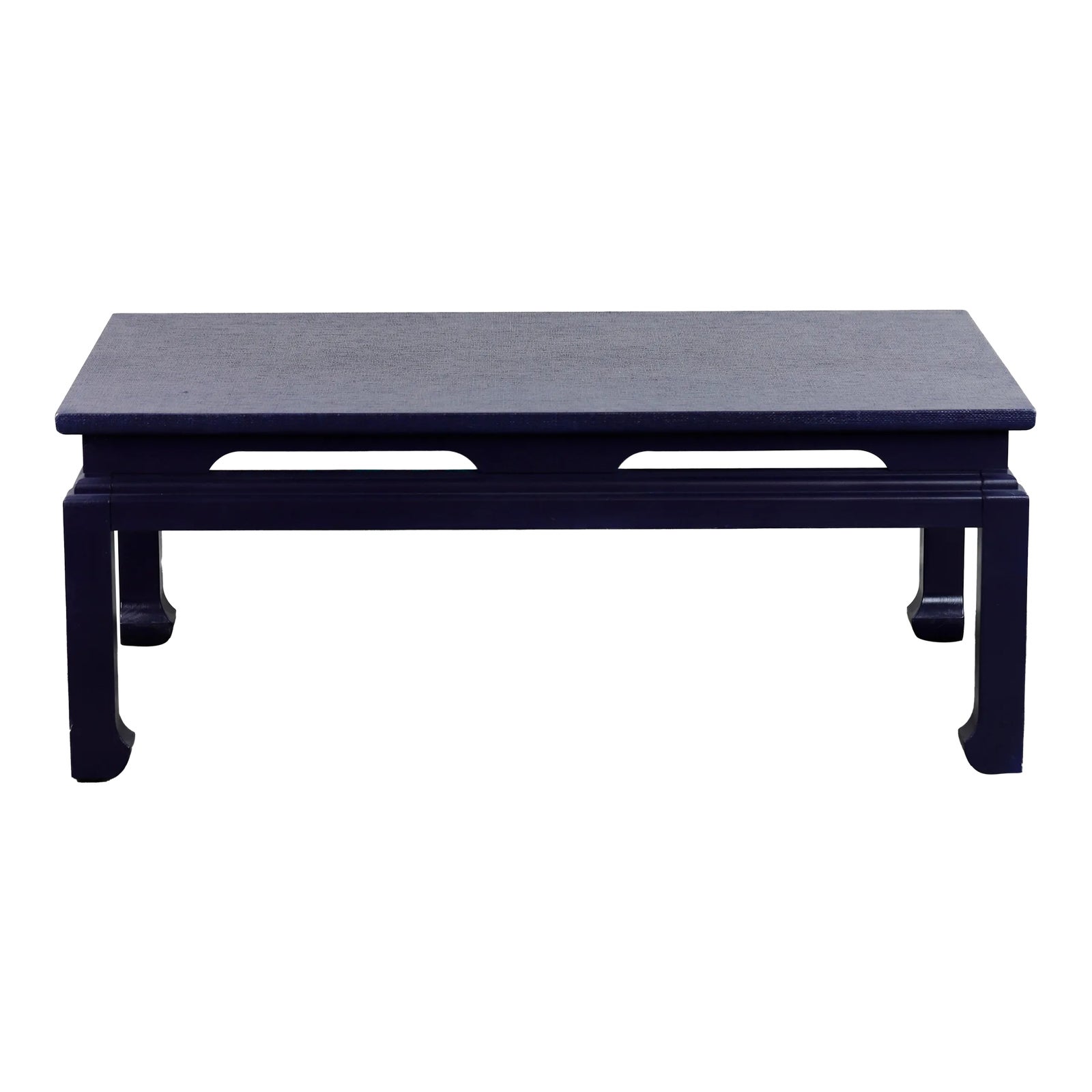 Carl Springer Style Blue Raffia Coffee Table | Chairish