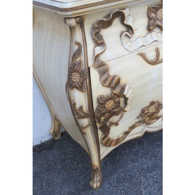 French Bombay Serpentine Hand Carved Dresser Bathroom Vanity 5686 ...